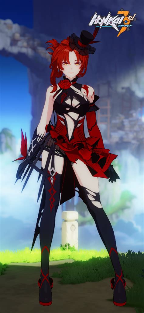 Murata Himeko Blood Rose From Honkai Impact 3rd Rmendrawingwomen
