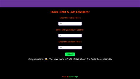 GitHub Sunny4800 Mark 14 Stock Profit Loss Calculator It Is An App