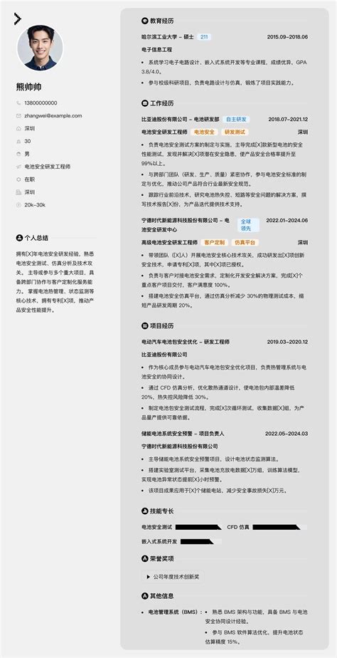 后端java开发工程师简历 后端java开发工程师简历模板在线制作 熊猫简历 后端java开发工程师简历 后端java开发工程师简历模板在线制作 熊猫简历