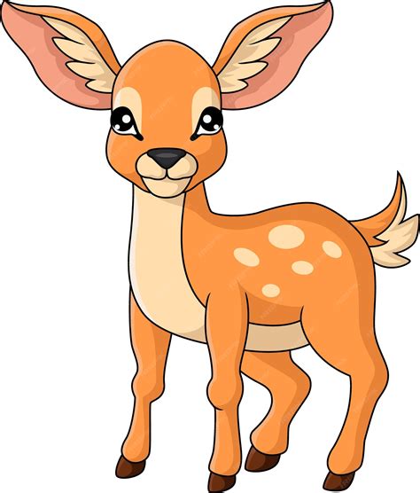 Premium Vector Cute Deer Cartoon On White Background