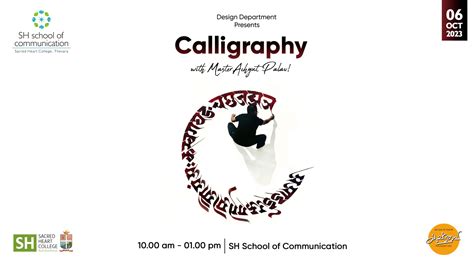 Sacred Heart College Thevara Calligraphy With Master Achyut Palav 6th Oct 2023