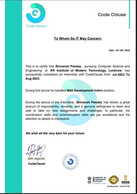 Shivansh Pandey On Linkedin Connections Webdevelopment Internshipcompletion Codeclause