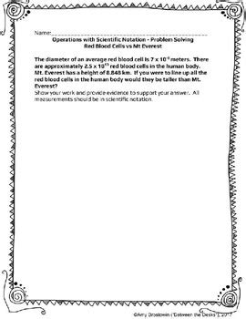 Operations With Scientific Notation Problem Solving By Between The Desks