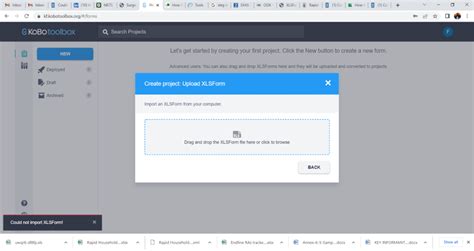 could not import the xlsform form building kobotoolbox community forum