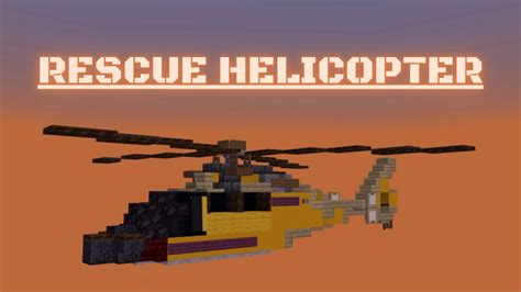 Minecraft How To Build A Helicopter In Minecraft Rescue Helicopter