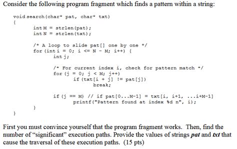 Consider The Following Program Fragment Which Finds A