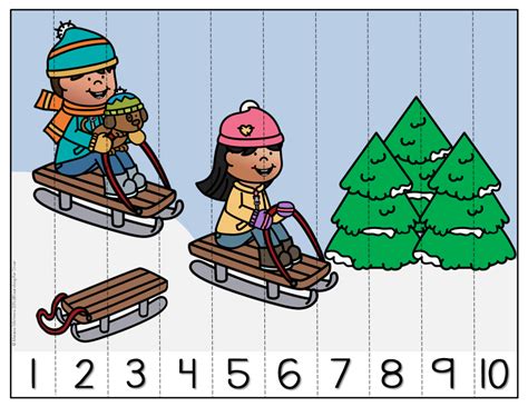 Winter Number Sequencing Puzzles 1 120 Made By Teachers