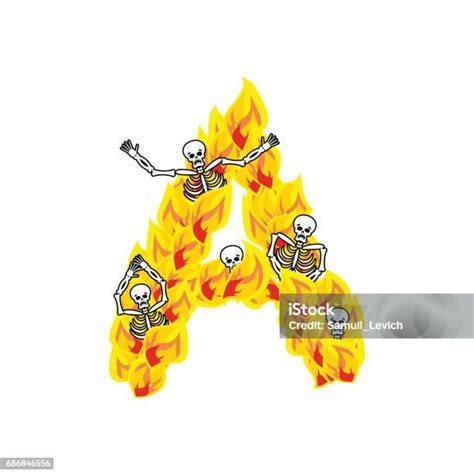 Huruf A Neraka Api Dan Pendosa Font Huruf Berapiapi Tanda Alfabet Api Neraka Abc Api Iblis