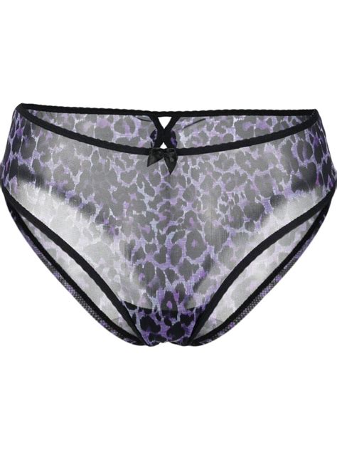 Marlies Dekkers Sheer Brazilian Briefs In Gray Lyst