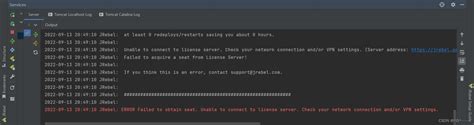 Jrebel出现error Failed To Obtain Seat Unable To Connect To License Serverjrebel License Server
