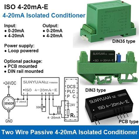 Miniature Two Wire 4 20ma Signal Regulatortransmitter 4 20ma Signal