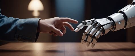 A Human And Robot Playing Rock Paper Scissors Prompts Stable