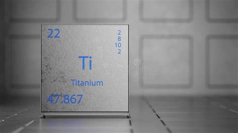 Design Of The Chemical Element Titanium Showing The Element Name Atomic Weight And Number