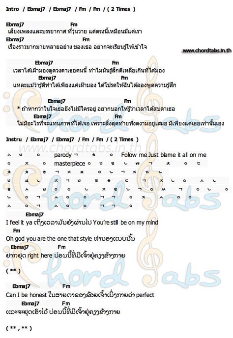 หินหยดลงน้ำ Adore คอร์ด คอร์ด หินหยดลงน้ำ Adore Yented