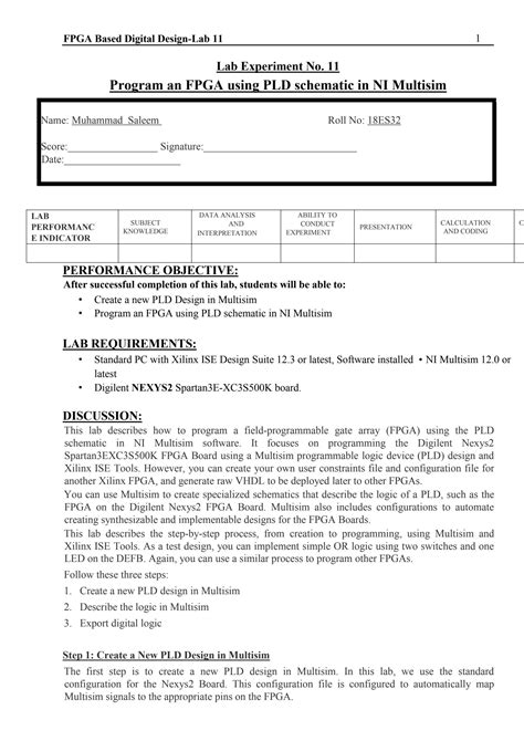 Solution Fpga Handout 11program An Fpga Using Pld Schematic In Ni