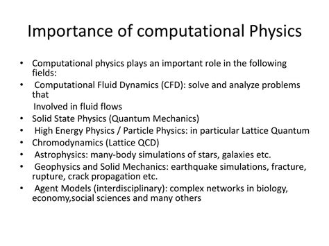 Ppt Computational Physics Course Overview Powerpoint Presentation