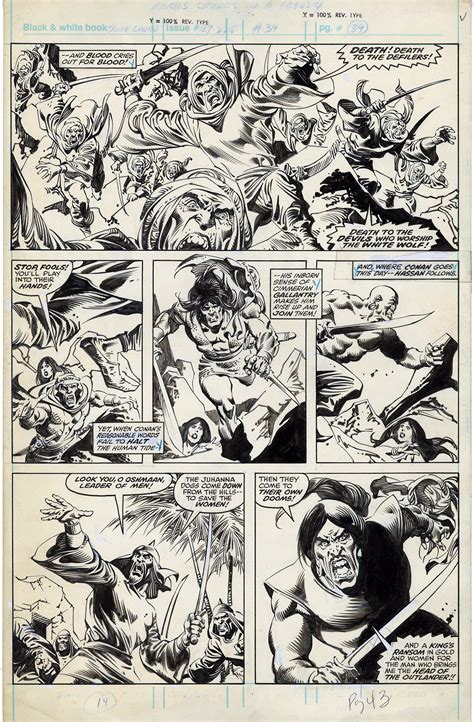 Original Comic Art By Savage Sword Conan 37 P43 Nostalgic Investments