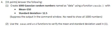 Solved Points Answer The Following Create Chegg
