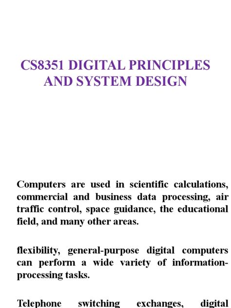 Cs8351 Digital Principles And System Design Pdf Logic Gate Arithmetic