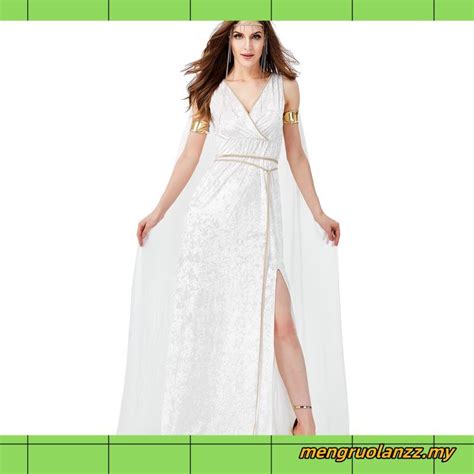 Sexy Greek Goddess Cosplay Costume Cleopatra Ladies White Dress For