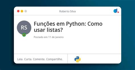 Funções Em Python Como Usar Listas