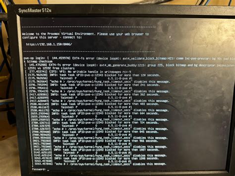 having some good ol proxmox error messages r homelab