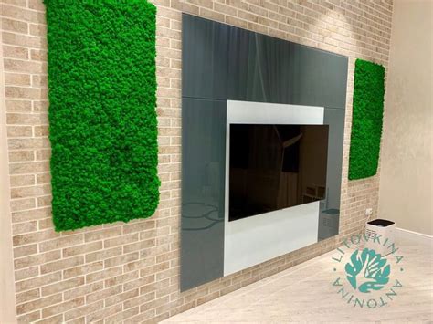 Панель из мха ягель фитопанель фитокартина Decor Home Decor Fireplace
