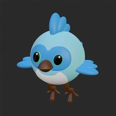 Flutter Dash 3d Model