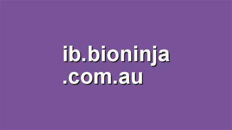 Au Ib Bioninja Com