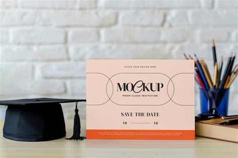 Premium Psd Class Of 2024 Invitation Mockup Design