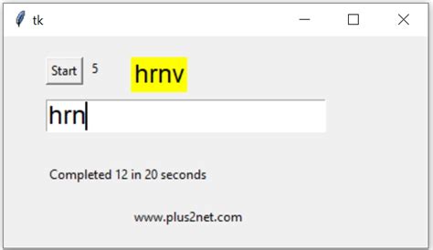 Type Speed Check By Typing Given Random String In Tkinter Gui Appication
