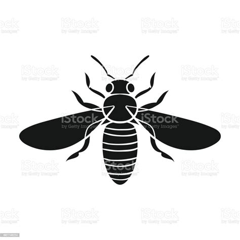 흰색 배경에 고립 된 블랙 스타일의 꿀벌 아이콘입니다 곤충 상징 스톡 벡터 일러스트입니다 0명에 대한 스톡 벡터 아트 및 기타 이미지 Istock