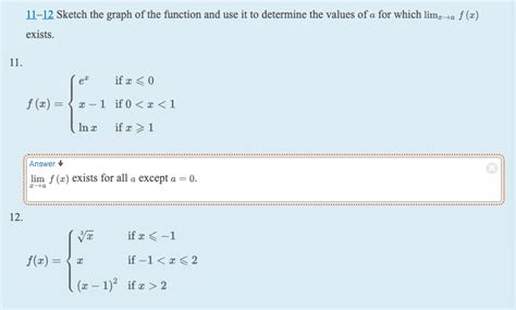 Solved 11 12 Sketch The Graph Of The Function And Use It To