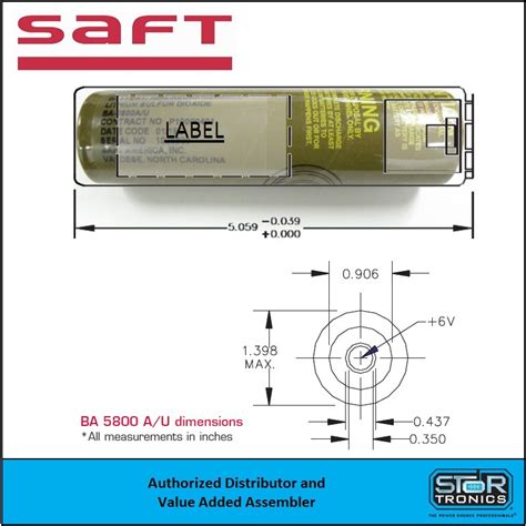 Primary Lithium Sulfur Dioxide Li So2 Brought To You By Stortronics
