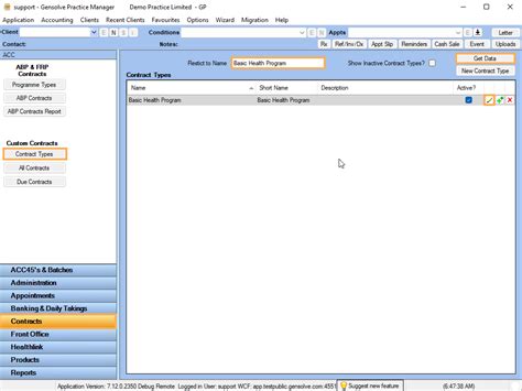 Gpm Nz Support Centre Contract Wip Report Settings