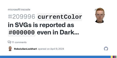 `currentcolor` In Svgs Is Reported As `000000` Even In Dark Mode · Issue 209996 · Microsoft