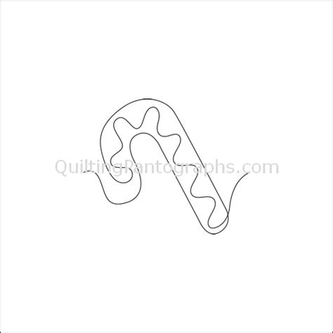 Peppermint Candy Canes Quilting Pantograph Pattern
