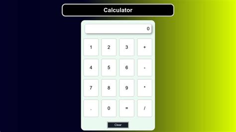 Basic Calculator Html Css3 Javascript