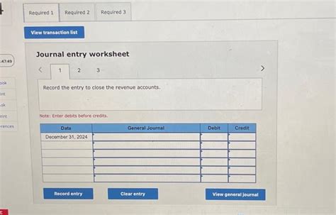 Solved Required 1 Prepare The Necessary Closing Entries
