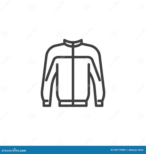 Tracksuit Jacket Line Icon Stock Vector Illustration Of Tracksuit