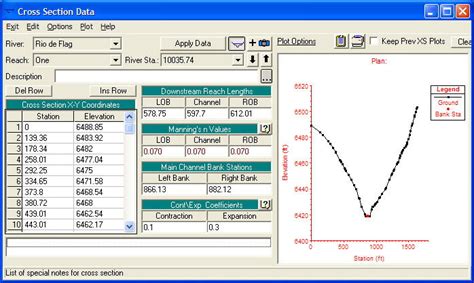 The Cross Section Editor One Of Several Tools Available In The Hec Ras