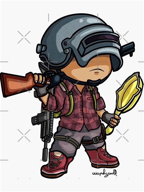 Pubg Chibi Style Sticker For Sale By Hazeproduktion Redbubble