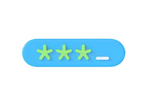 Password 3d Render Icon Code Field Simple Privacy Illustration And Blue Secure Login Label