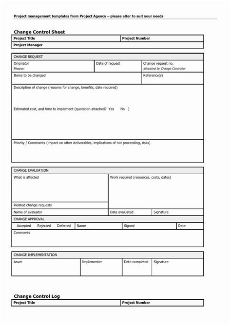 Amazing Change Management Request Form Template Change Management Project Management
