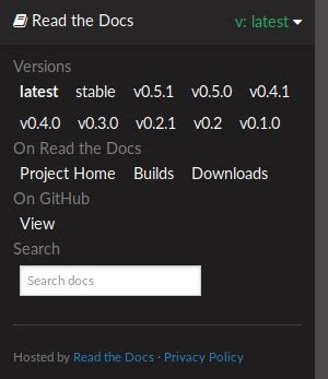 Add Version Dropdown For Other Versions Of The Docs Issue 23