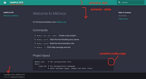 MkDocs 使い方 Webページ作成にトライ Material theme Altanative Life