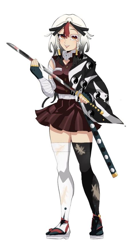 No Sab A De Qu Color Ponerle La Katana Katana Female Demons Oc Base Chamoy Ying Yang