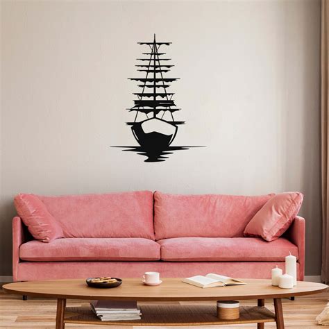 Ghost Sailboat Metal Wall Decor Metal Pirate Ship Wall Decor Ts