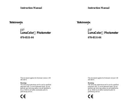 Tektronix J17 User Manual