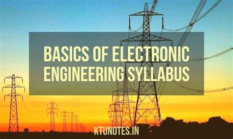 Basics Of Electrical Engineering Syllabus